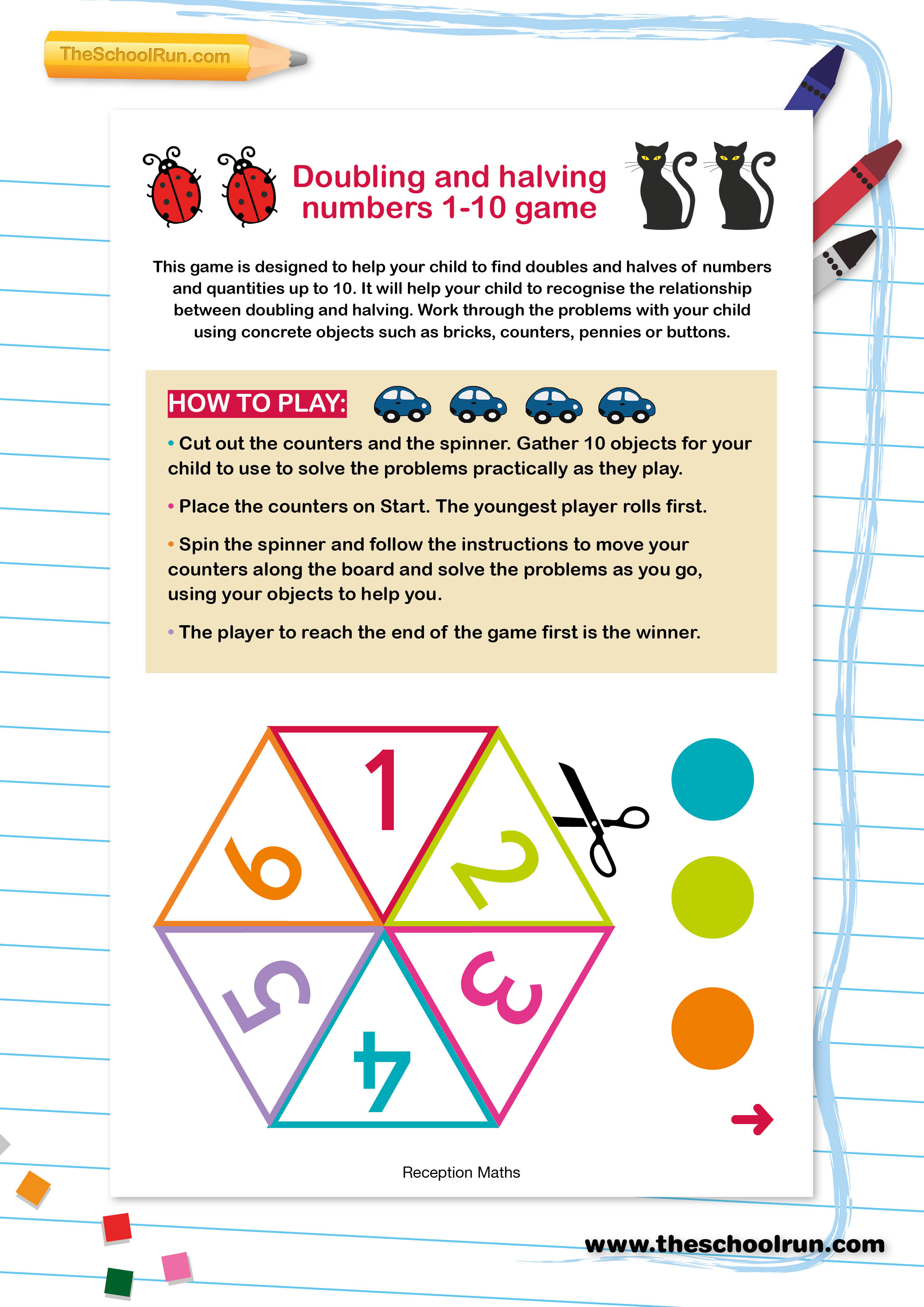 Doubling and halving numbers up to 10 | Reception maths games Doubling and halving numbers up to 10 | Reception maths games