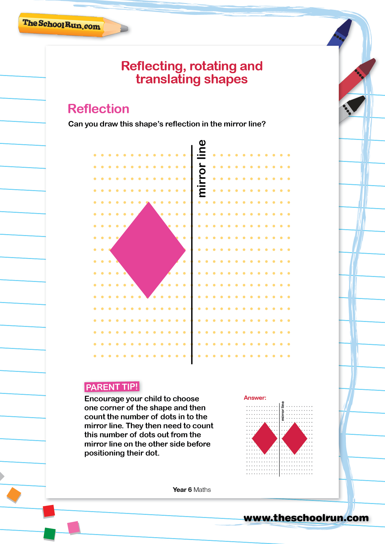 Reflecting Rotating And Translating Shapes Theschoolrun